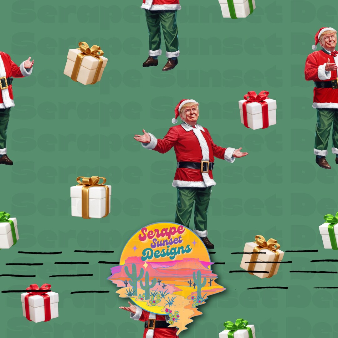 Christmas Trump Seamless Trump Seamless Pattern - Etsy