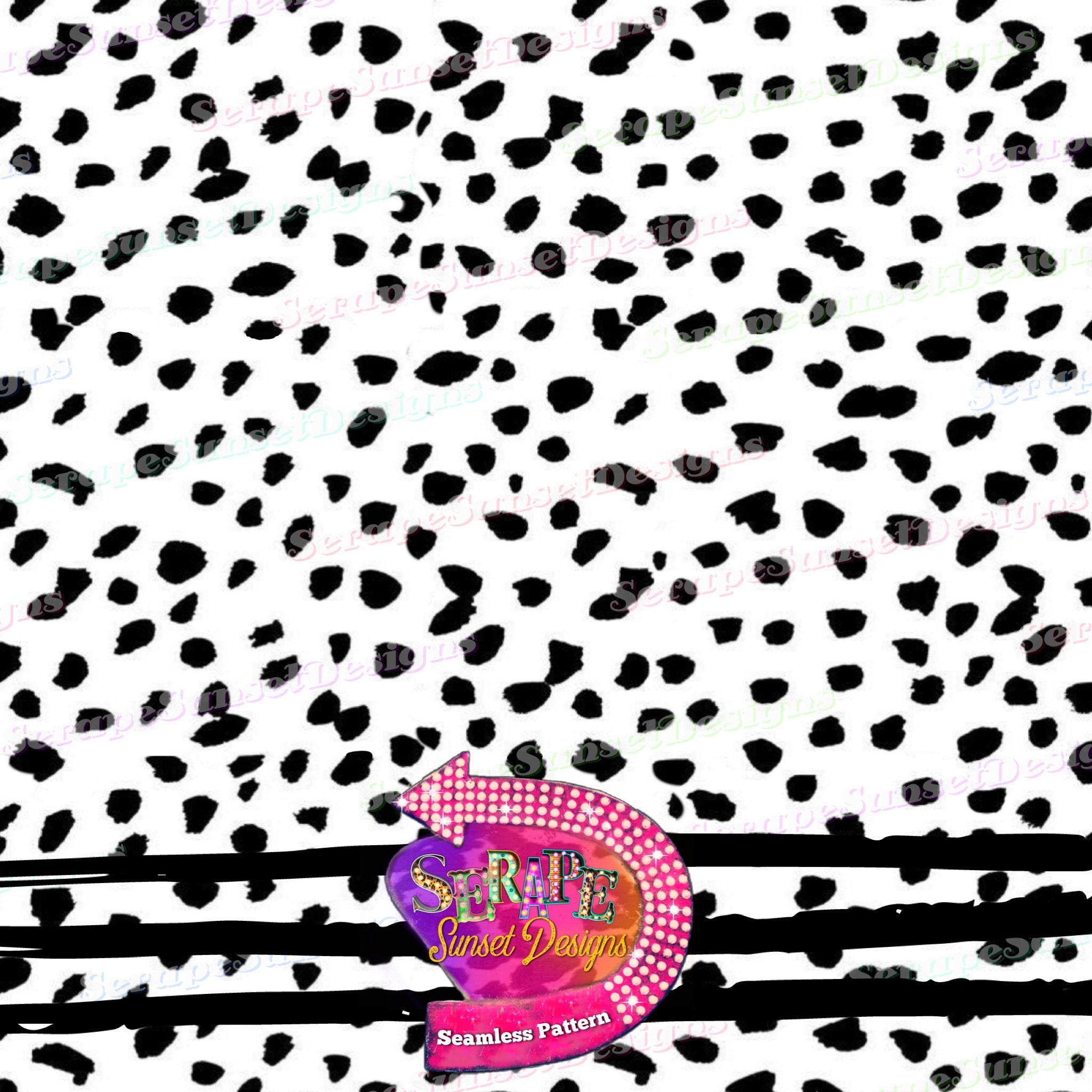 Dalmatian Print Seamless File | Etsy