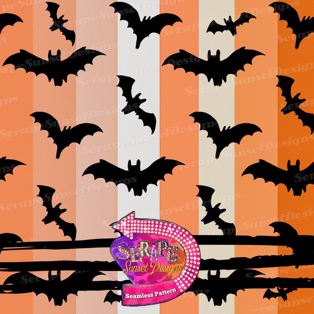 Retro Bats Seamless File - Etsy