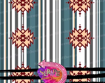 Serape Stripes Aztec Western Seamless Pattern | Etsy