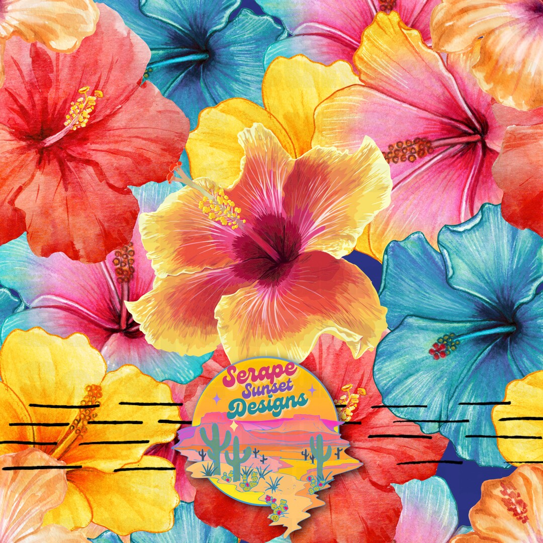 Hibiscus Floral Summer Seamless Pattern,fabric Pattern - Etsy
