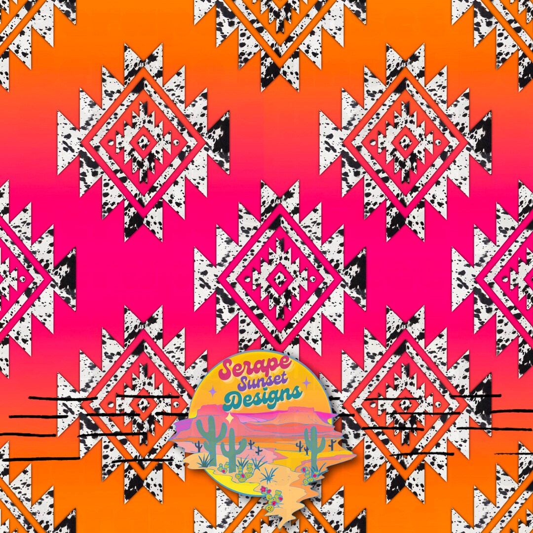 Neon Cowhide Aztec Seamless File , Fabric Pattern - Etsy