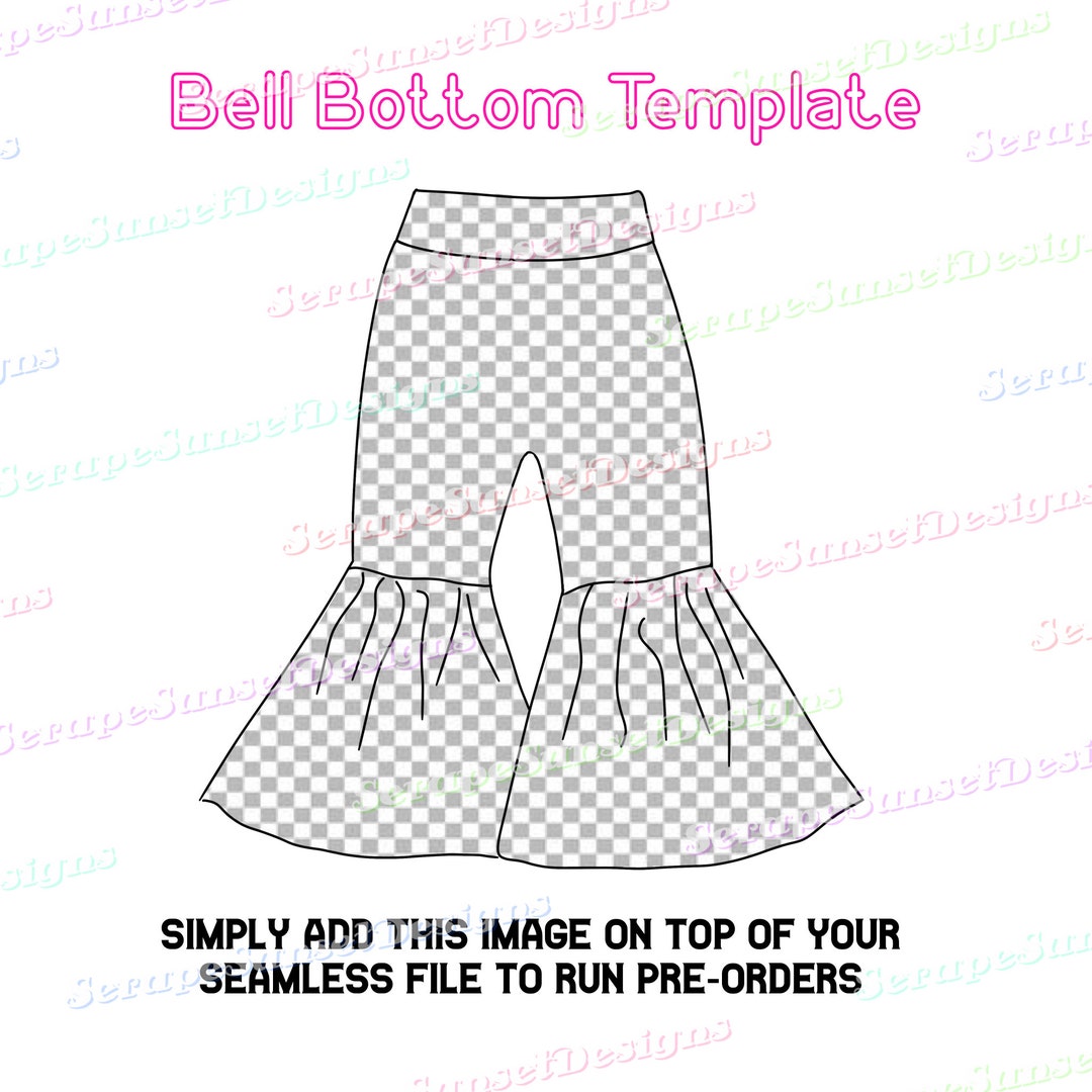 Bell Bottoms Mock up Template- NOT a Sewing Pattern. See Video - Etsy