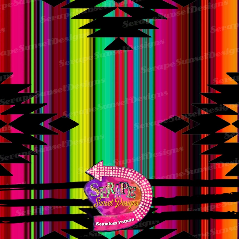 Serape Stripes Aztec Western Seamless Pattern - Etsy