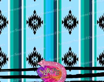 Serape Stripes Aztec Western Seamless Pattern | Etsy