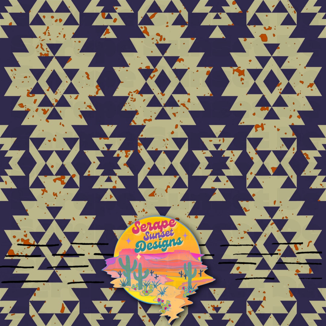 Distressed Aztec - Seamless Pattern- Western Digital Paper - Etsy