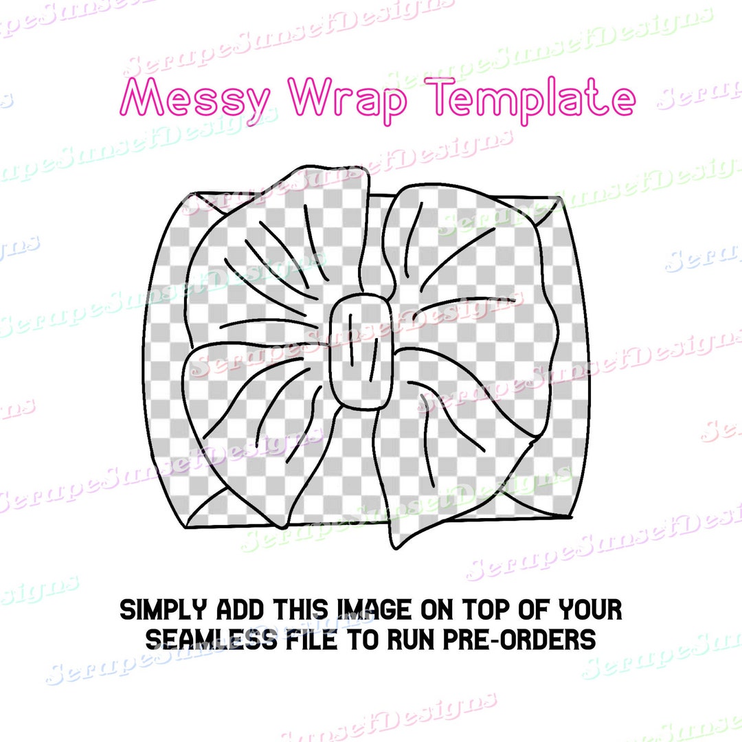 Messy Wrap Bow Mock Up- Easy to Use Template for Pre-orders - Boutique ...