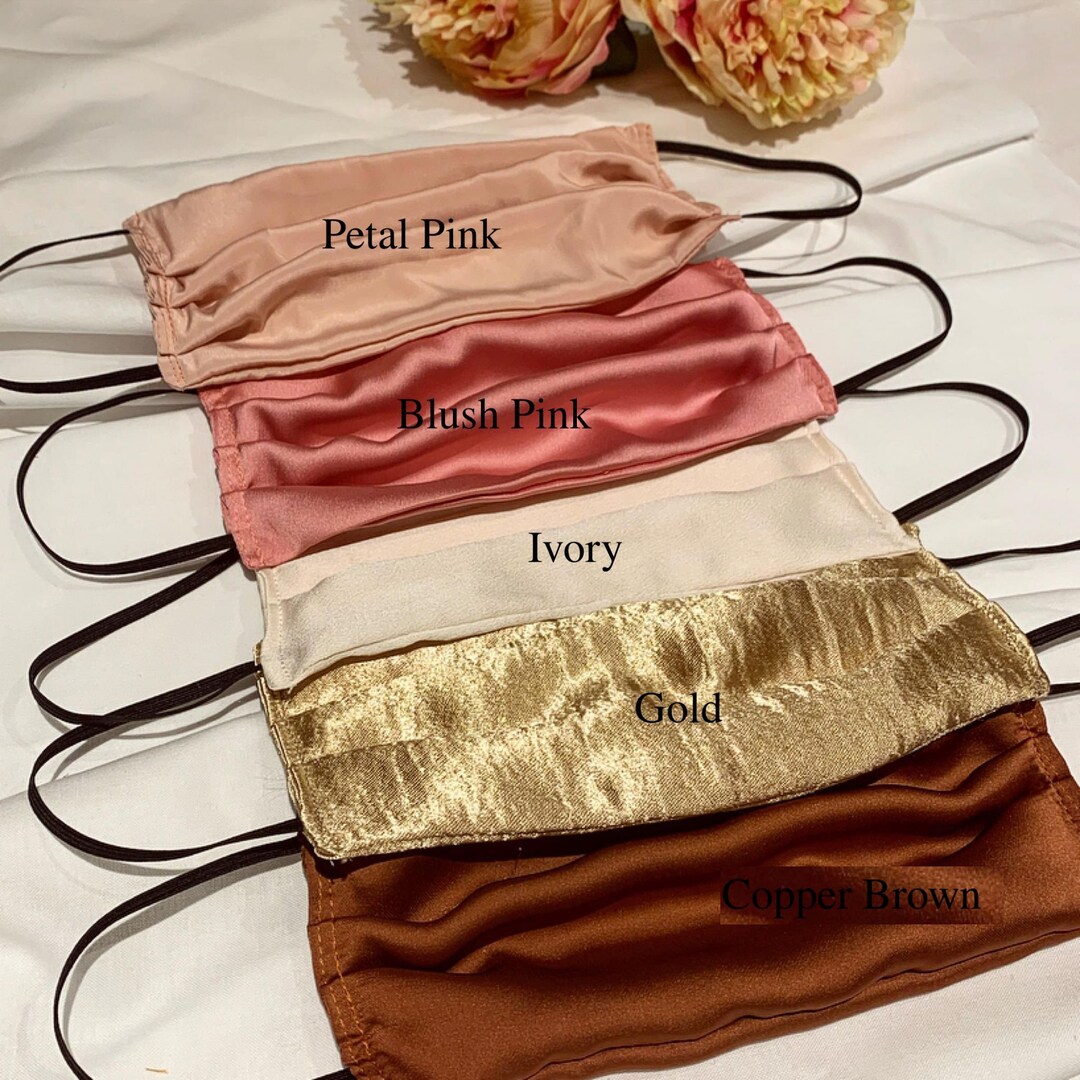 Satin Silk Face Mask Handmade in My UK Studio. Double Layer - Etsy UK