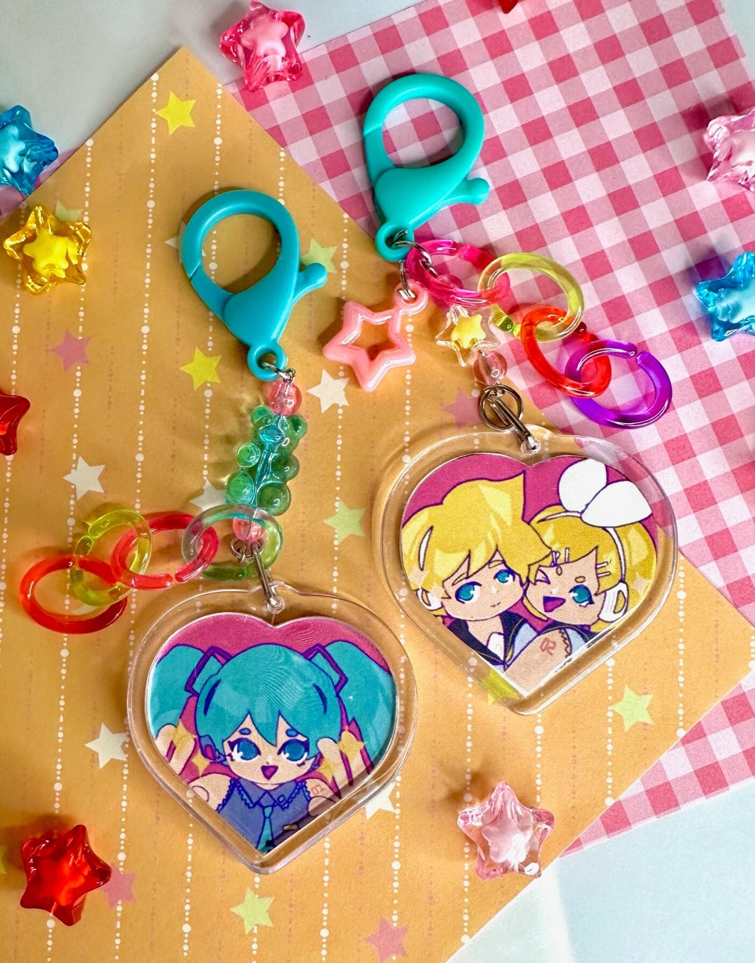 Vocaloid Keychain Hatsune Miku/kagamine Rin/len - Etsy