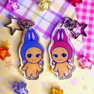 Kawaii Character Keychains Collector Trinkets Double Sided sonny Angel ...