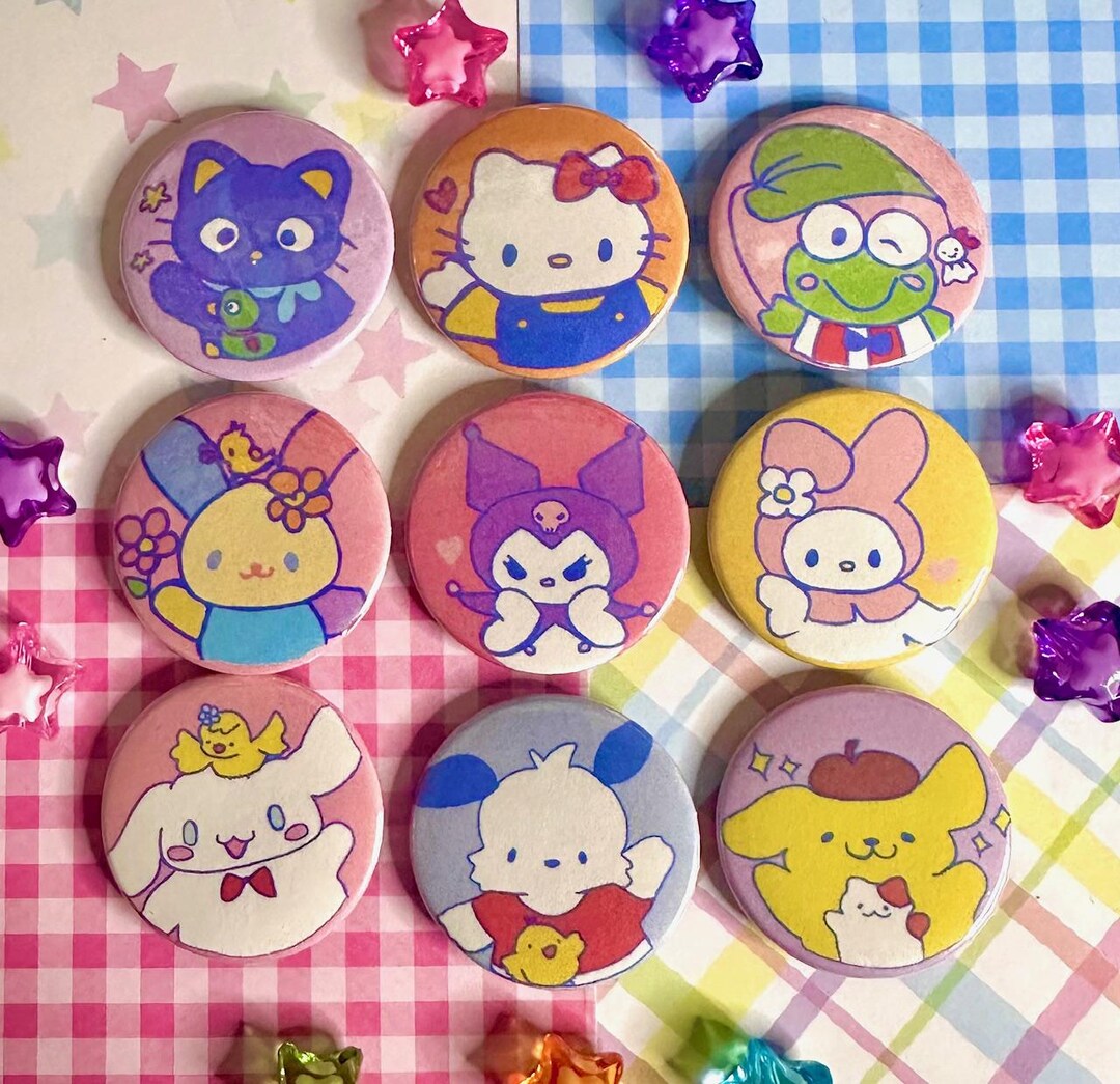 Sanrio Buttons - Etsy