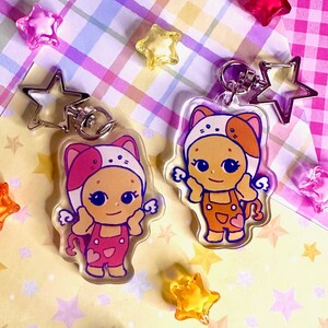 Kawaii Character Keychains Collector Trinkets Double Sided sonny Angel ...