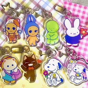 Kawaii Character Keychains Collector Trinkets Double Sided sonny Angel ...
