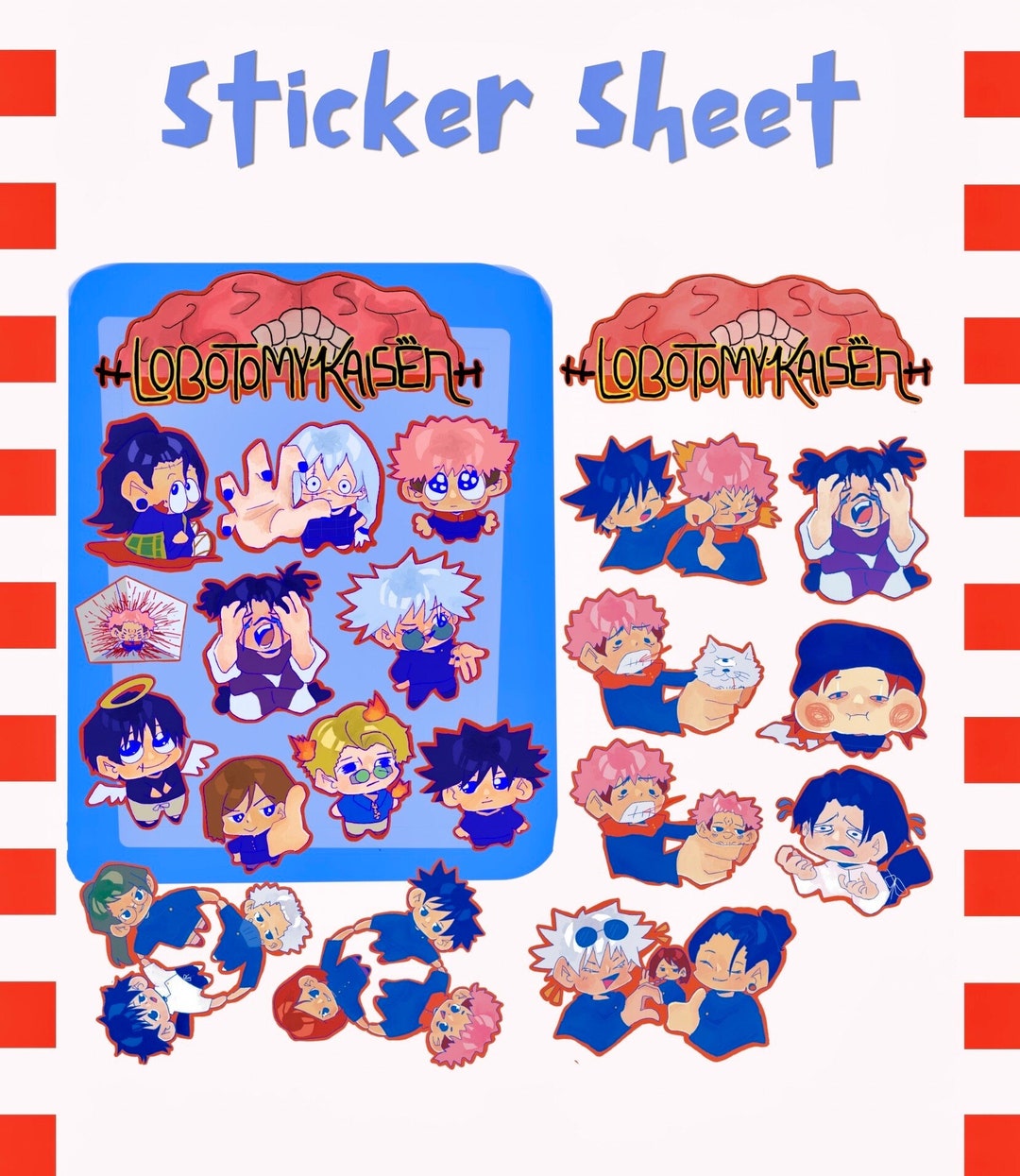 Lobotomy Kaisen Sticker Sheet - Etsy