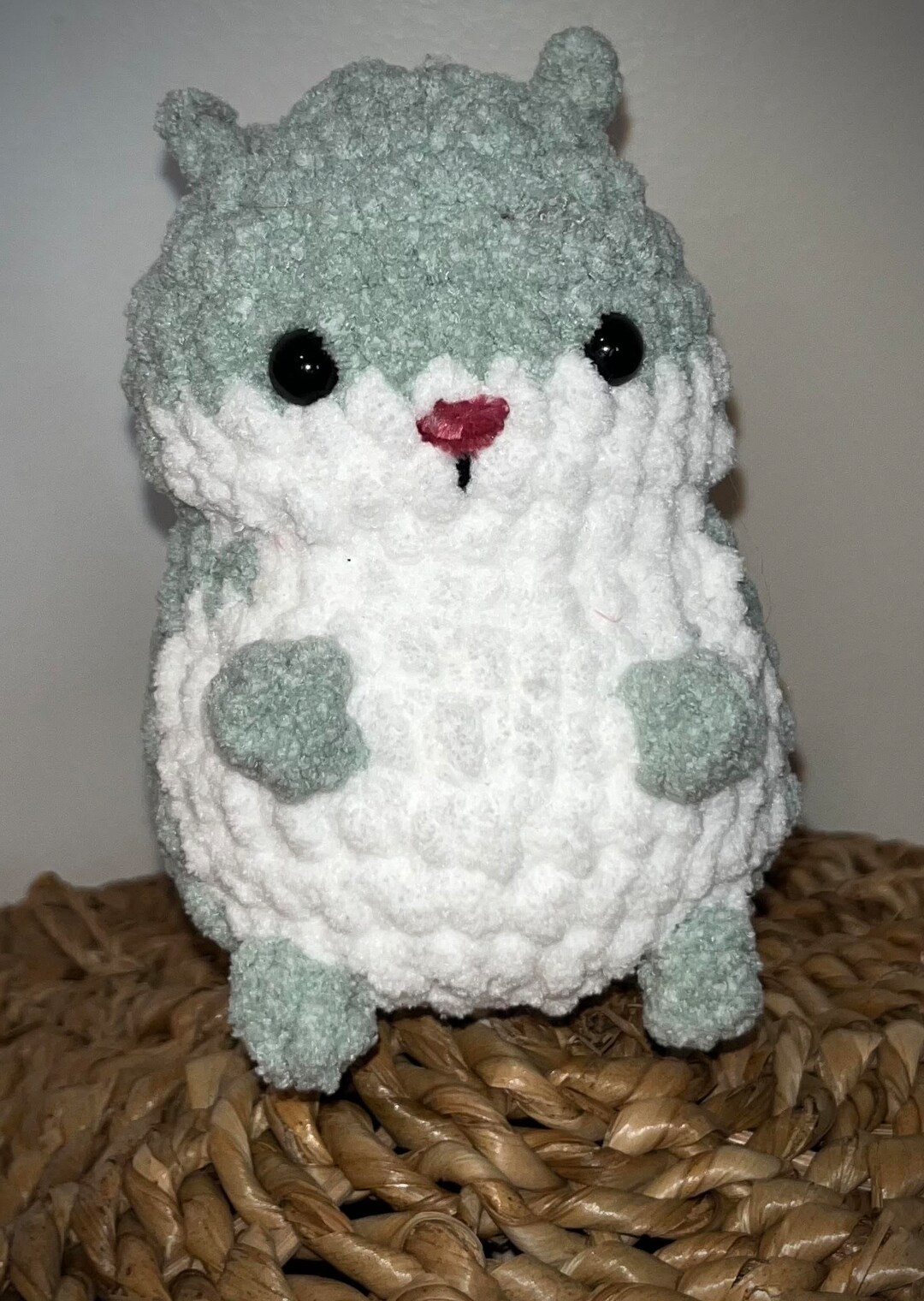 Soft and Cuddly Handmade Stuffed Animal, Baby Hamster Plushie, Chonky ...