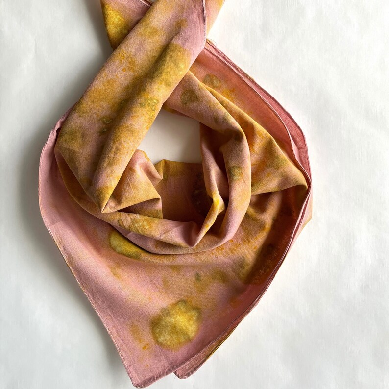 Botanically Dyed Bandana Hand Dyed Cotton Bandana Rosa Rosado - Etsy