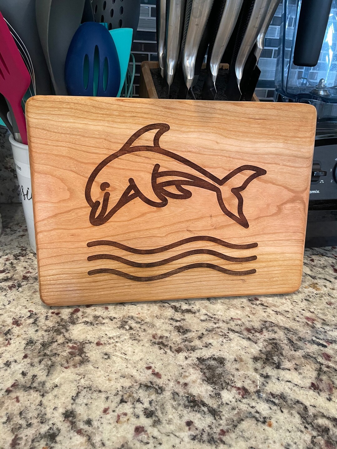 Dolphin Cutting Board, Engraved Cutting Board, Dolphin Sign, Birthday ...