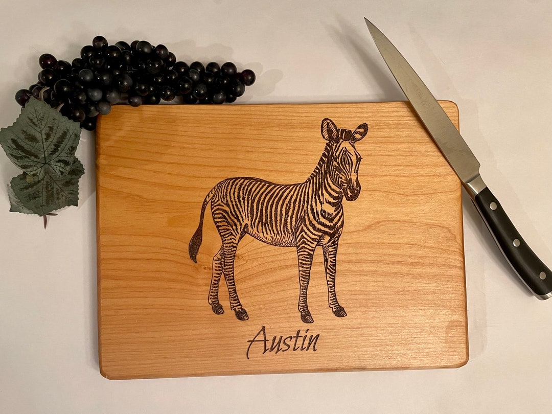 Engraved Zebra Cutting Board, Personalized Gift - Etsy