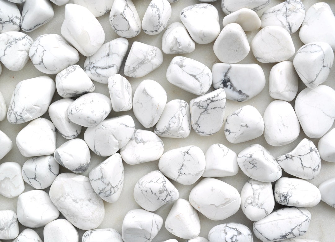 250g WHITE HOWLITE Tumbled Tumbles Polished Crystals - Etsy