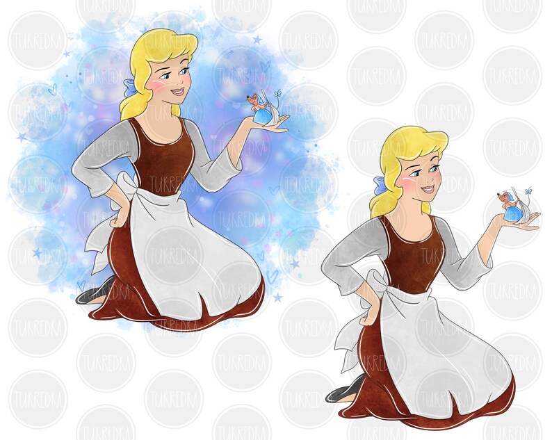 Princess Cinderella PNG Clip Art, Cartoon Sublimation Pngcartoon Art ...