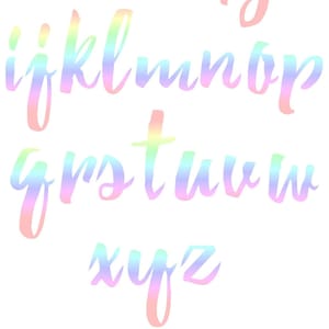 Rainbow Alphabet Clip Art Ombre Alphabet Letters Cards Download Free ...