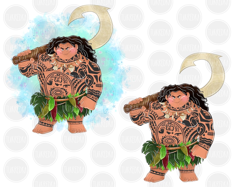 Maui Clipart Sublimation PNG, Vaiana Clipart, Cartoon Sublimation ...