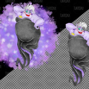 Princess Villain Ursula Clip Art, the Little Mermaid PNG Clip Art ...