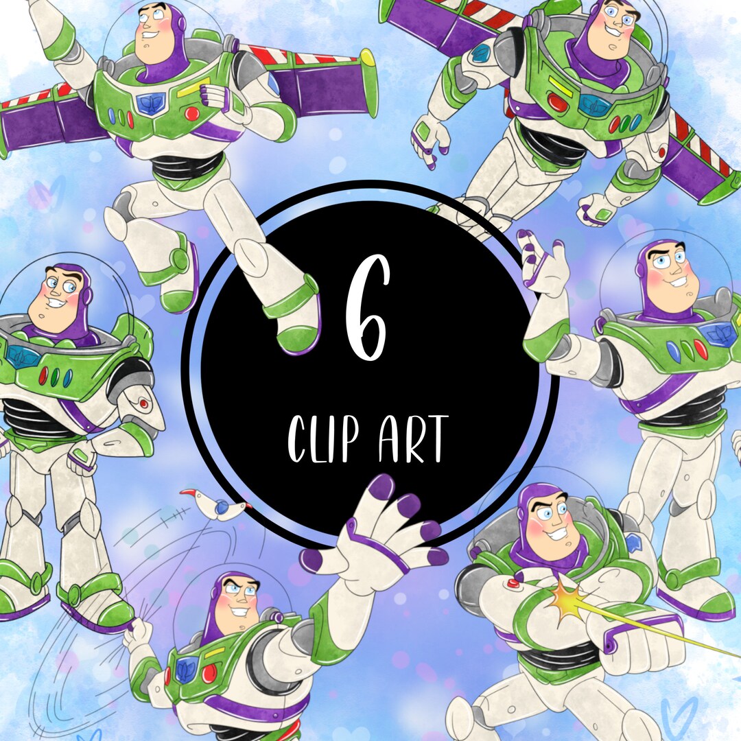 Buzz Lightyear Toy Story Cute Clip Art PNG, Cartoon Clipart Sublimation ...
