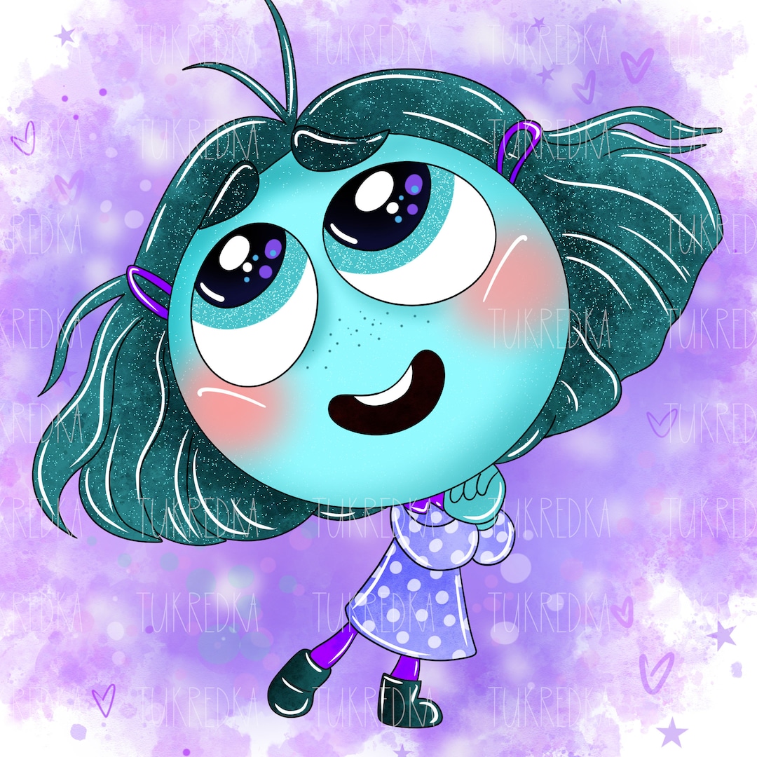 Inside Out Envy Clip Art PNG, Hand Drawn Cartoon Clipart Sublimation ...