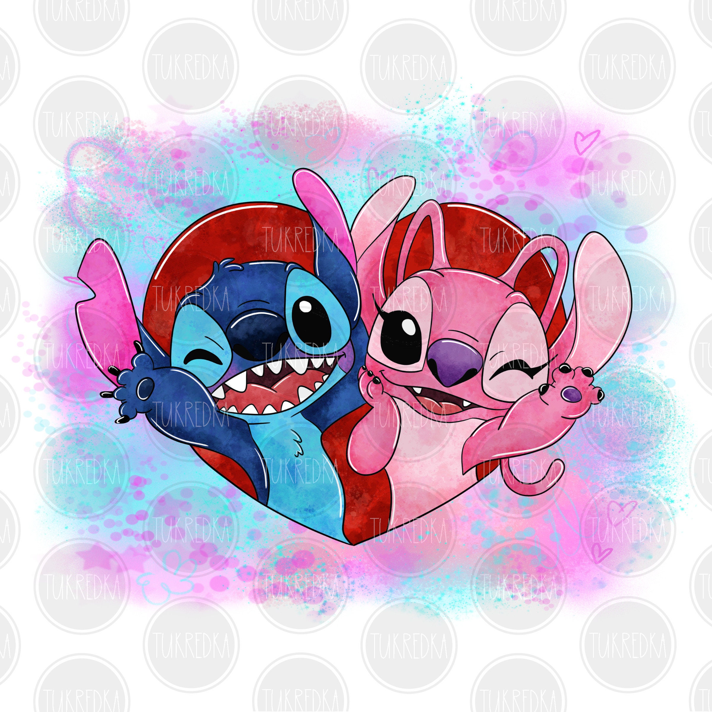 Stitch Angel Cute Clip Art PNG, Cartoon Clipart Sublimation PNG - Etsy
