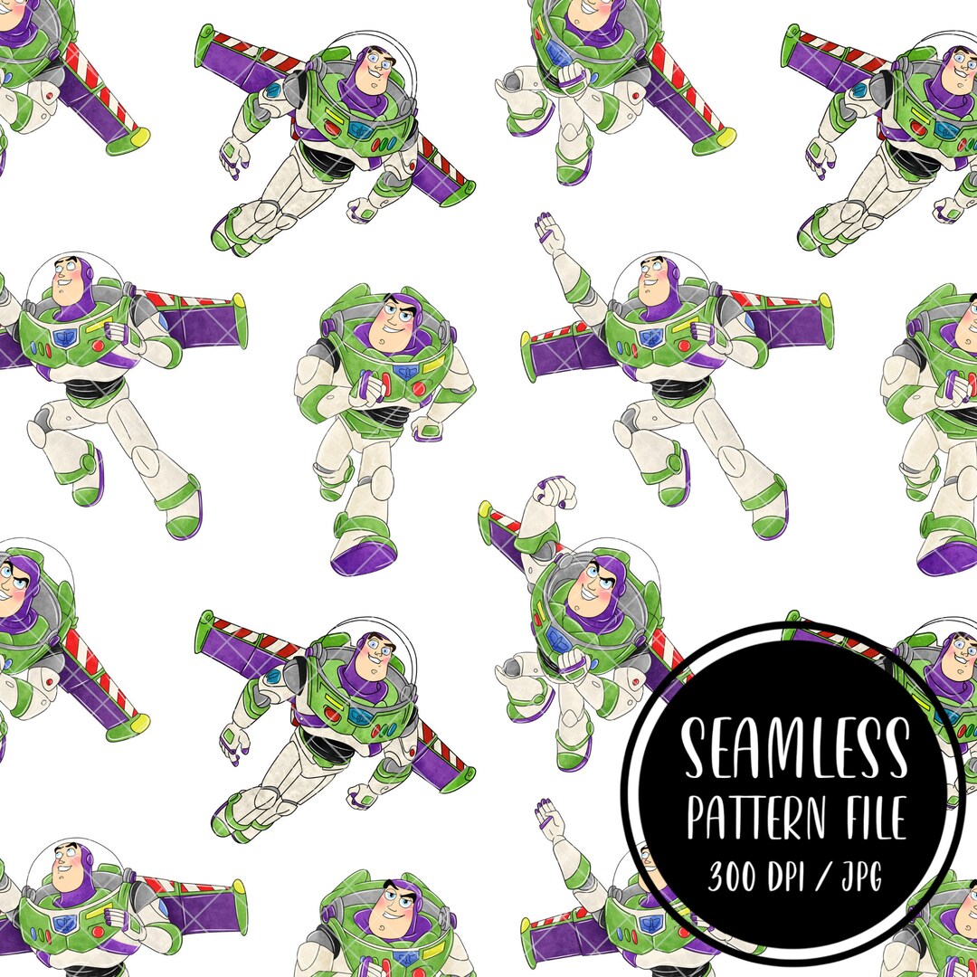 Toy Story Buzz Lightyear Seamless Pattern, Digital Paper Background Download Free Commercial Use ...