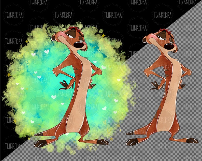 The Lion King Timon Clip Art PNG, Cartoon Sublimation PNG Clipart ...