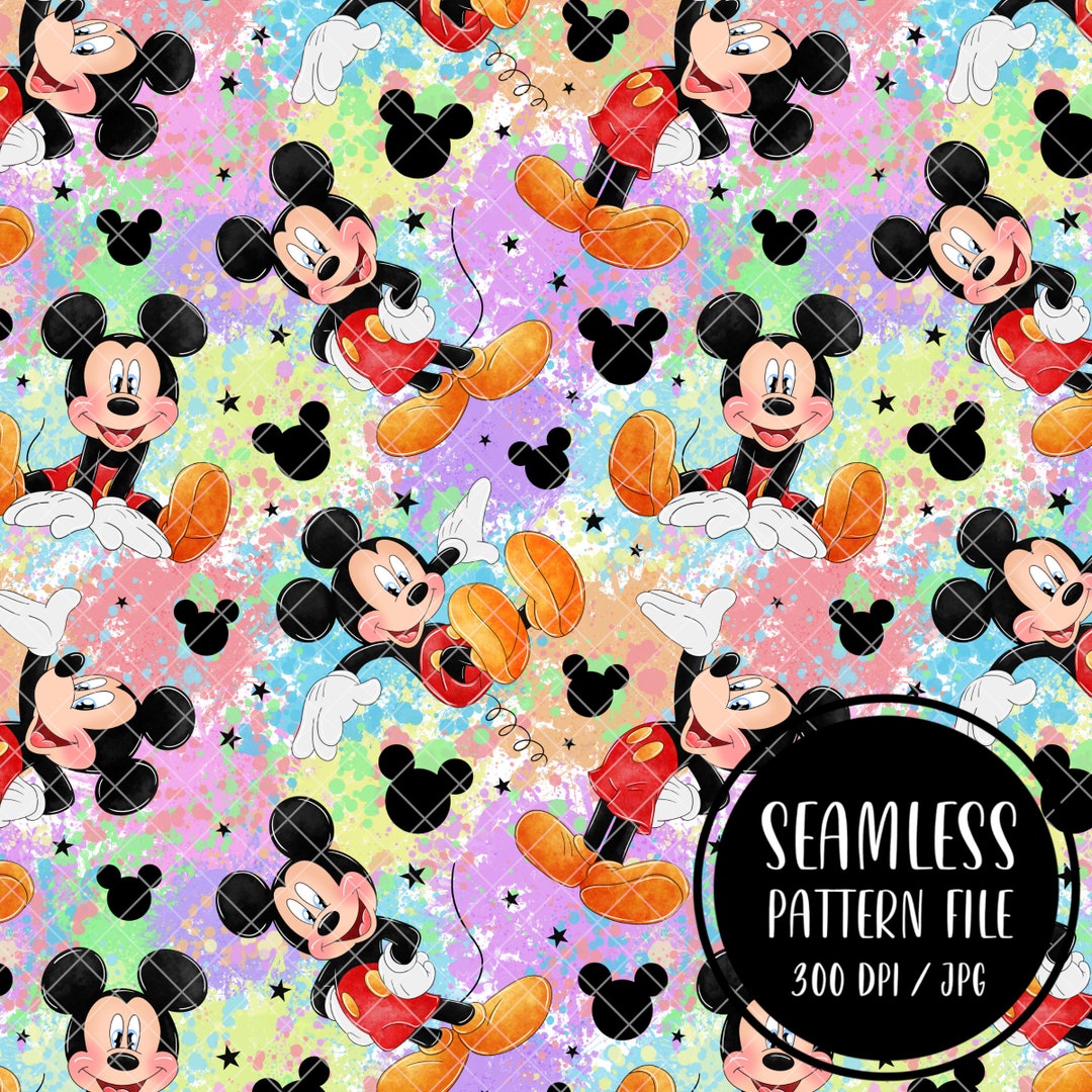 Mickey Seamless Pattern, Digital Paper Background Download Free ...