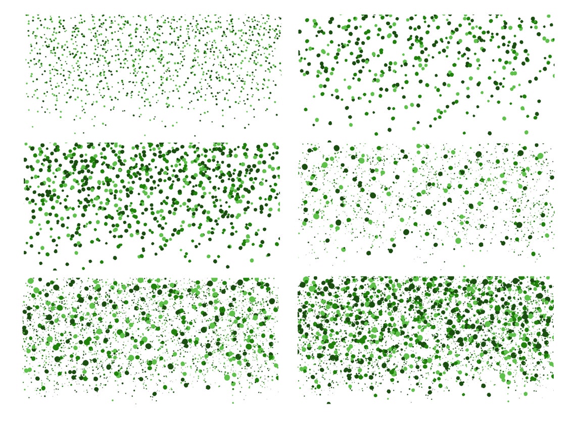 Digital Confetti Green Border Confetti Clipart Confetti - Etsy