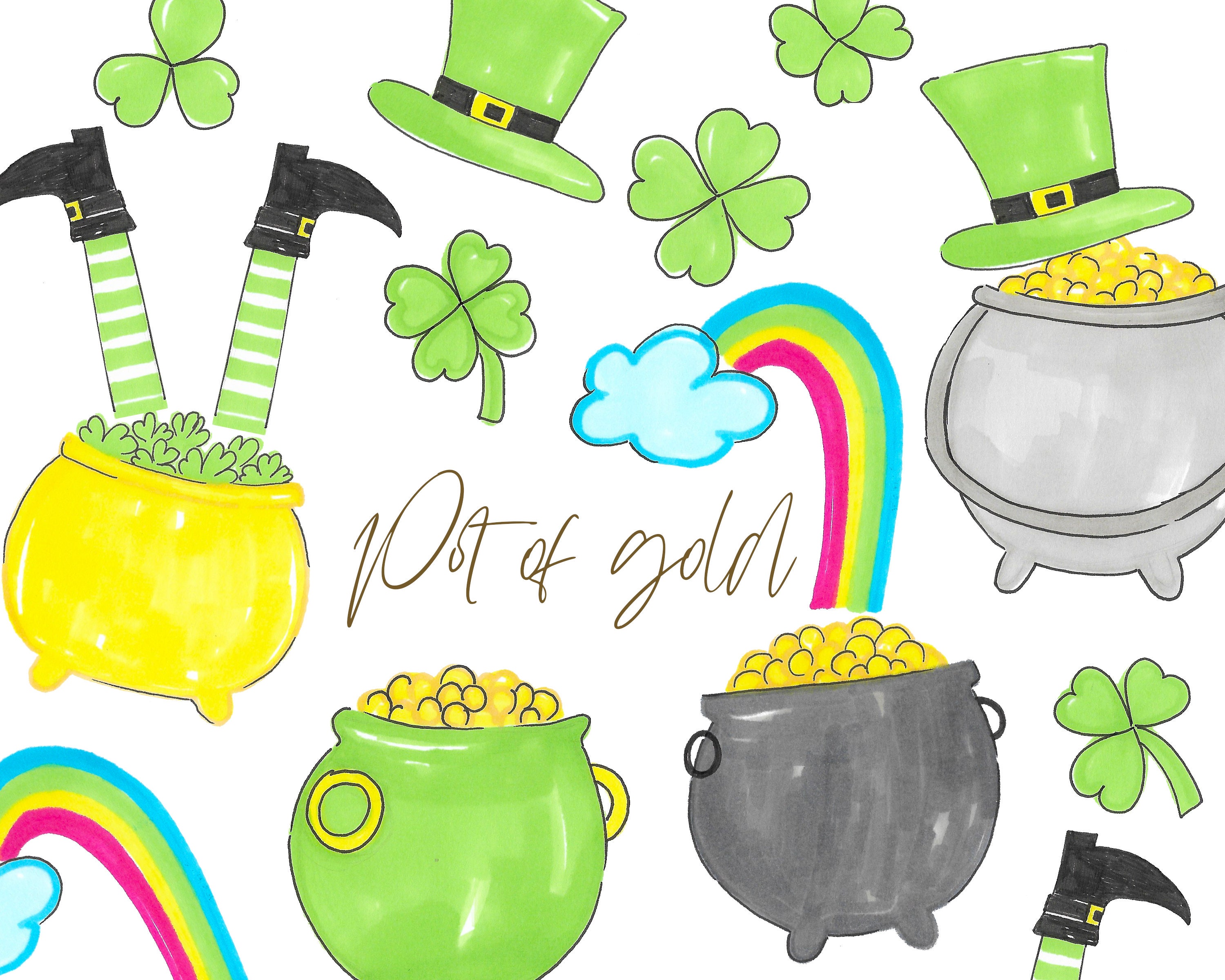 Rainbow Pot Of Gold Clip Art
