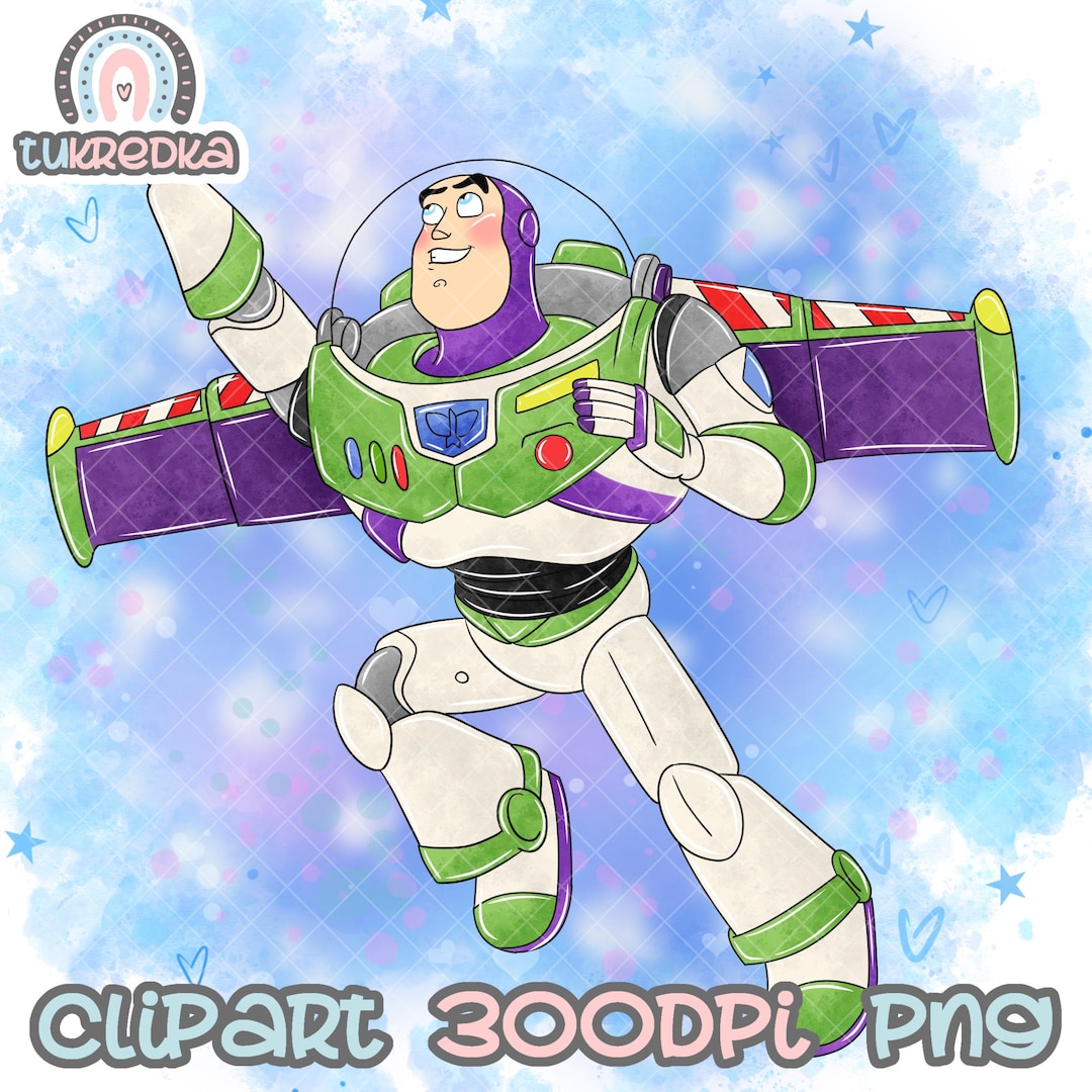 Buzz Lightyear Toy Story Cute Clip Art PNG, Cartoon Clipart Sublimation ...