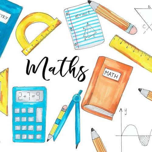Math Back to School Handpainted Digital Clipart Planner Book - Etsy