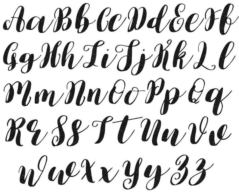 Alphabet Clip Art Black Glitter Alphabet Letters Cards - Etsy