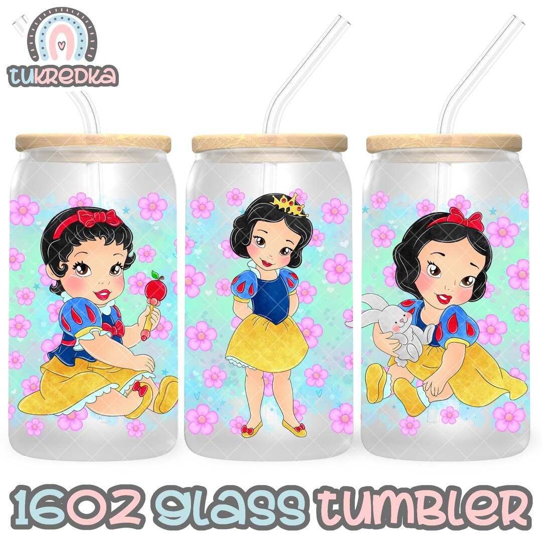 Baby Toddler Princess Snow White Cup PNG File DIGITAL DOWNLOAD 16oz ...