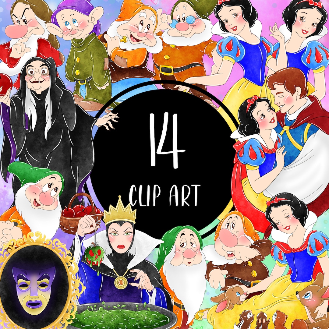 Princess Snow White and the Seven Dwarfs Clip Art PNG, Cartoon Clipart ...