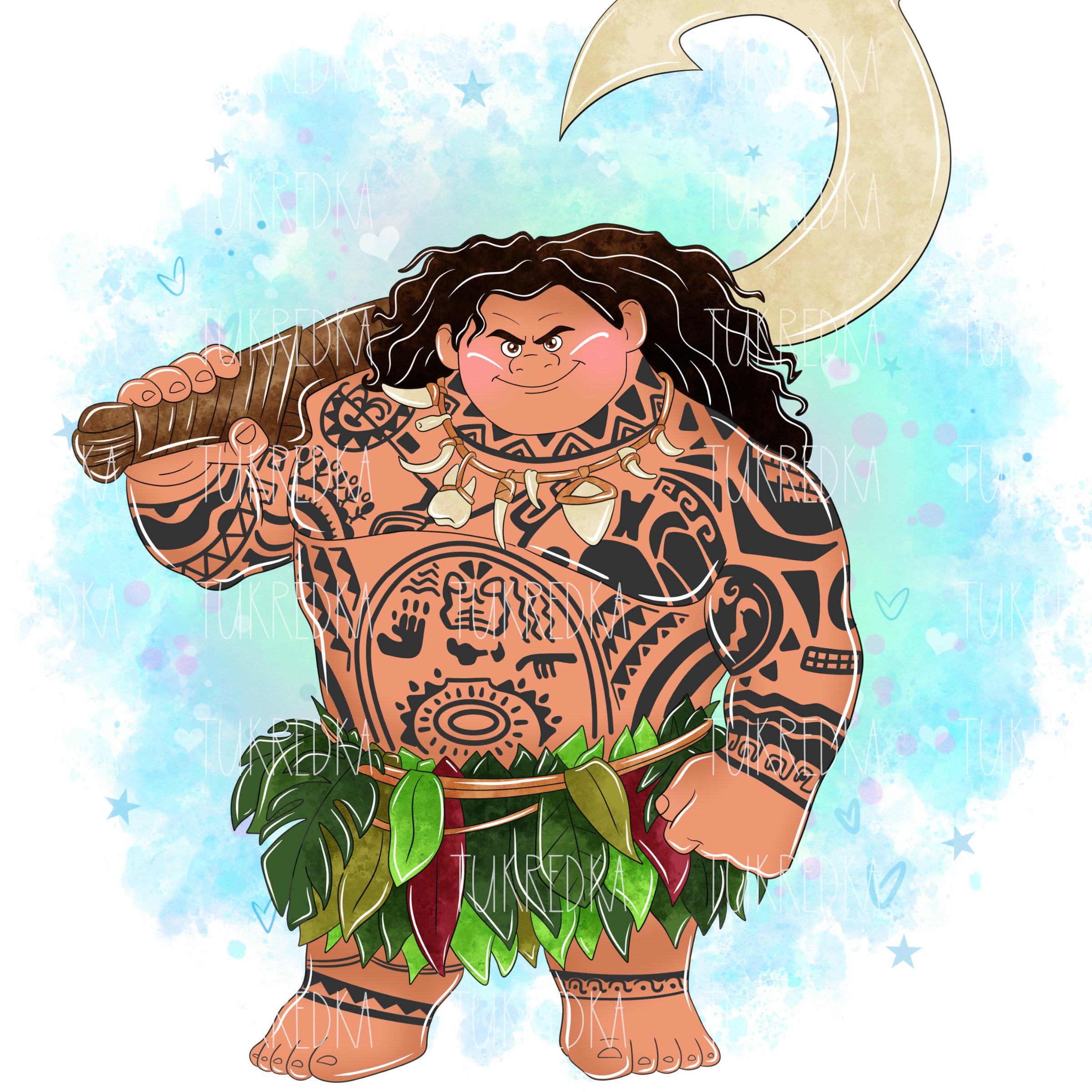 Maui Clipart Sublimation PNG, Vaiana Clipart, Cartoon Sublimation PNG ...