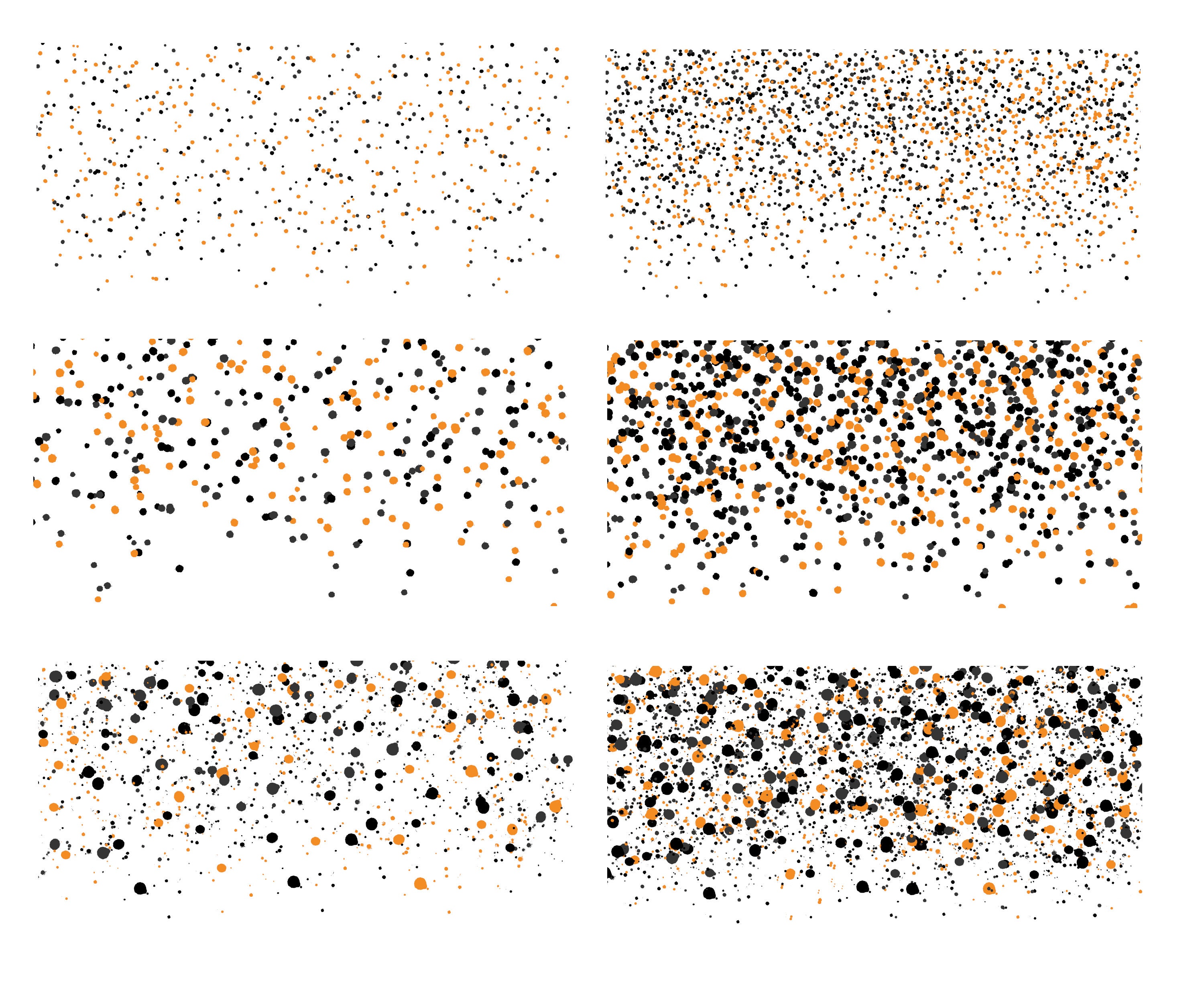 Digital Confetti Black Orange Border Confetti Clipart Confetti - Etsy