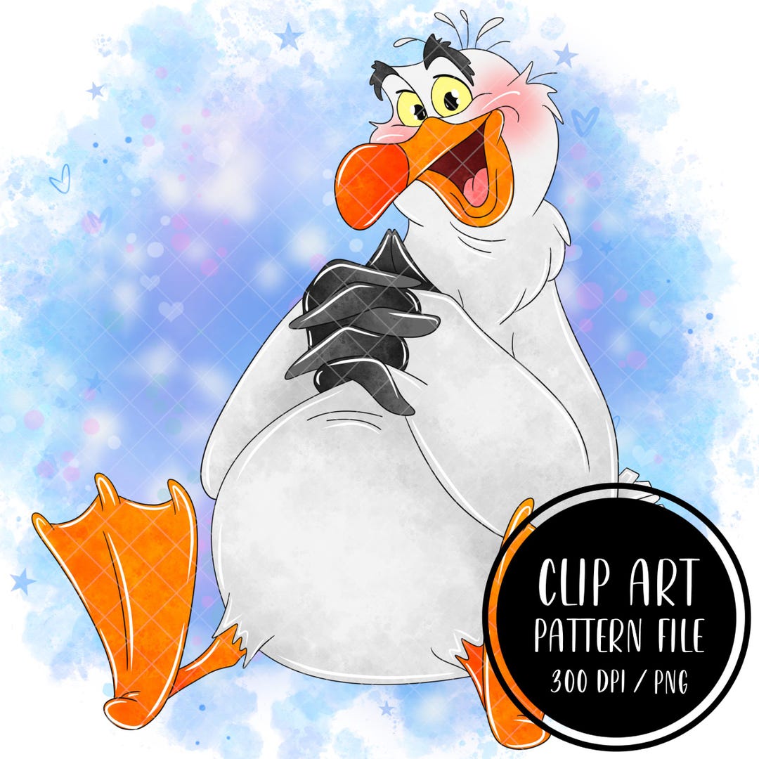 Scuttle Clip Art, the Little Mermaid PNG Clip Art, Cartoon Sublimation ...