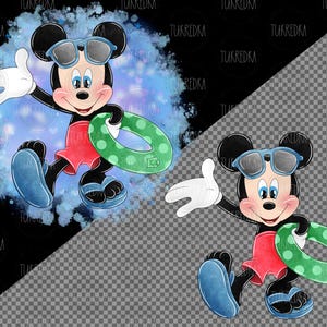 Mickey Mouse Beach Clipart, PNG Clip Art, Cartoon Sublimation ...