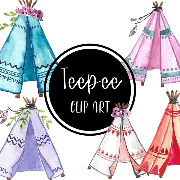 Teepee Clipart - Etsy