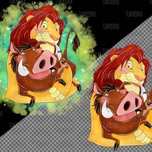 The Lion King Simba Pumbaa Timon Clip Art PNG, Cartoon Sublimation PNG ...