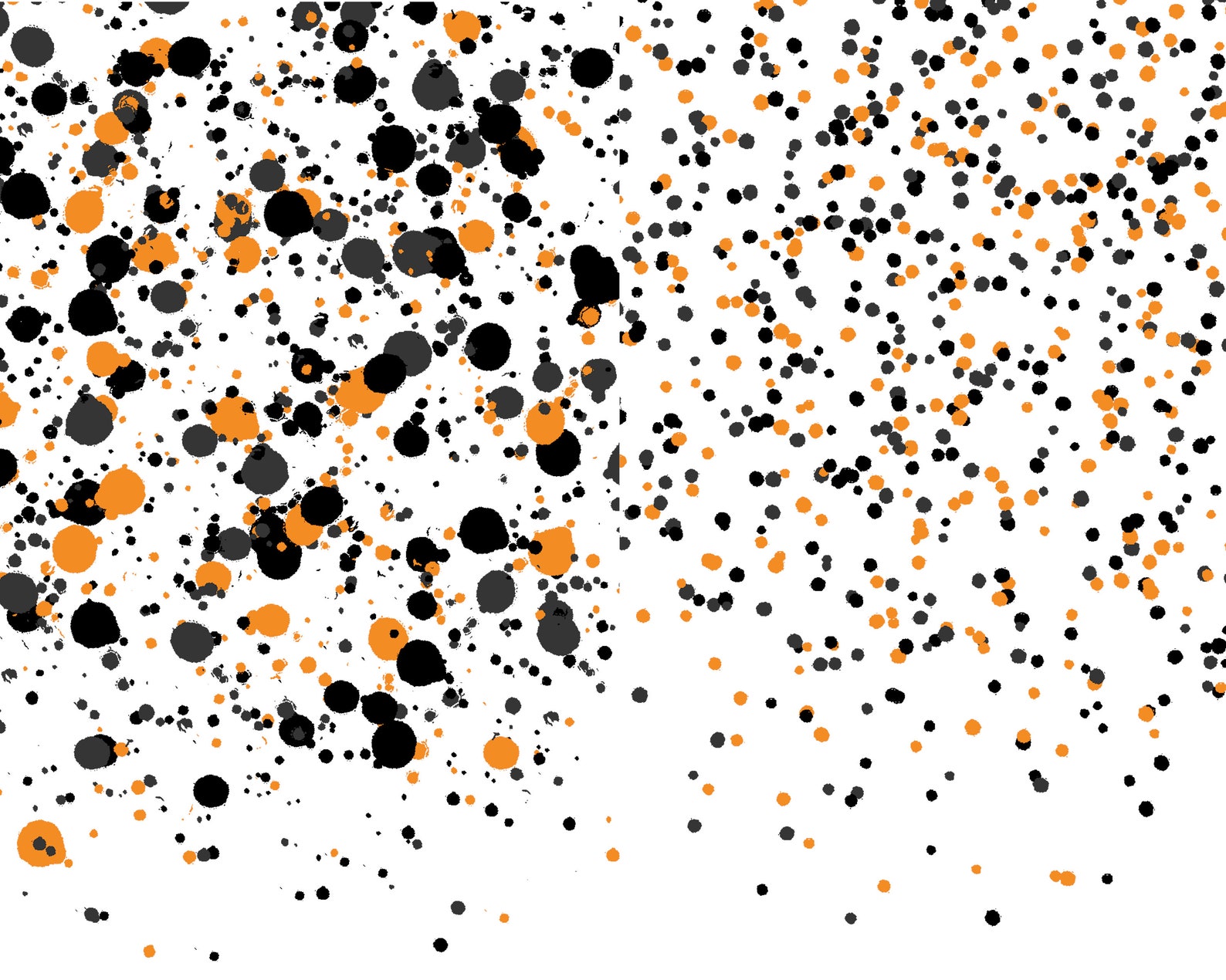 Digital Confetti Black Orange Border Confetti Clipart Confetti - Etsy