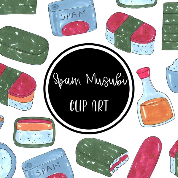 Rice Musubi Clip Art - Etsy Australia