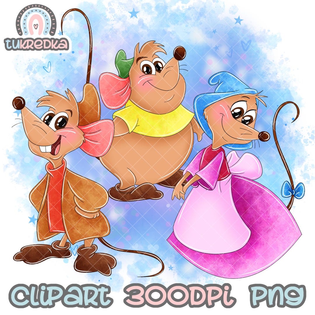 Princess Cinderella Gus Mice Clip Art PNG Clip Art, Cartoon Sublimation ...