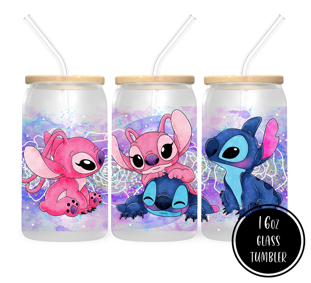 Stitch and Angel Cup PNG-Datei DIGITAL DOWNLOAD 16oz Glasbecher Design ...